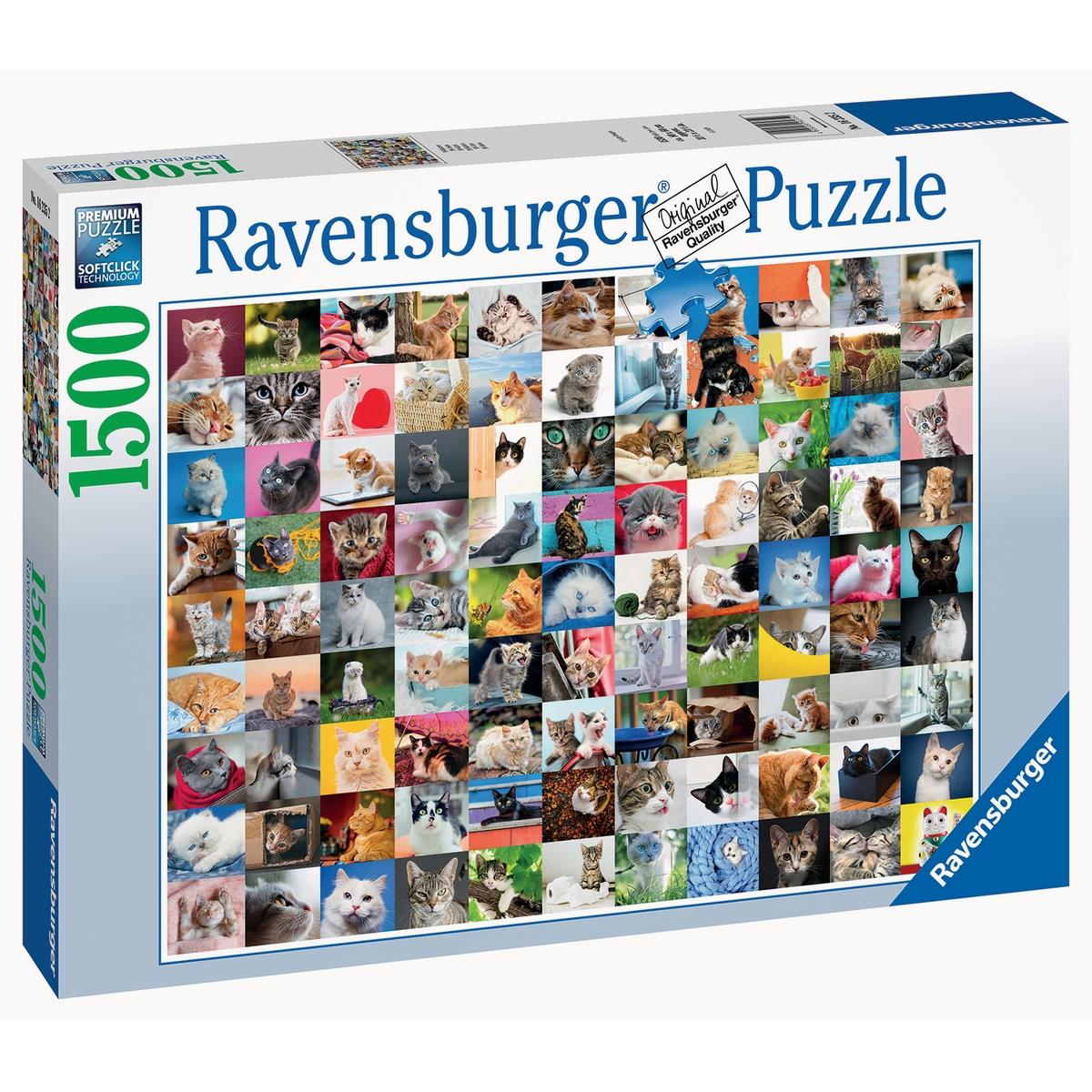 Puzzle 1500 pièces Ravensburger - 99 chats - La Grande Récré