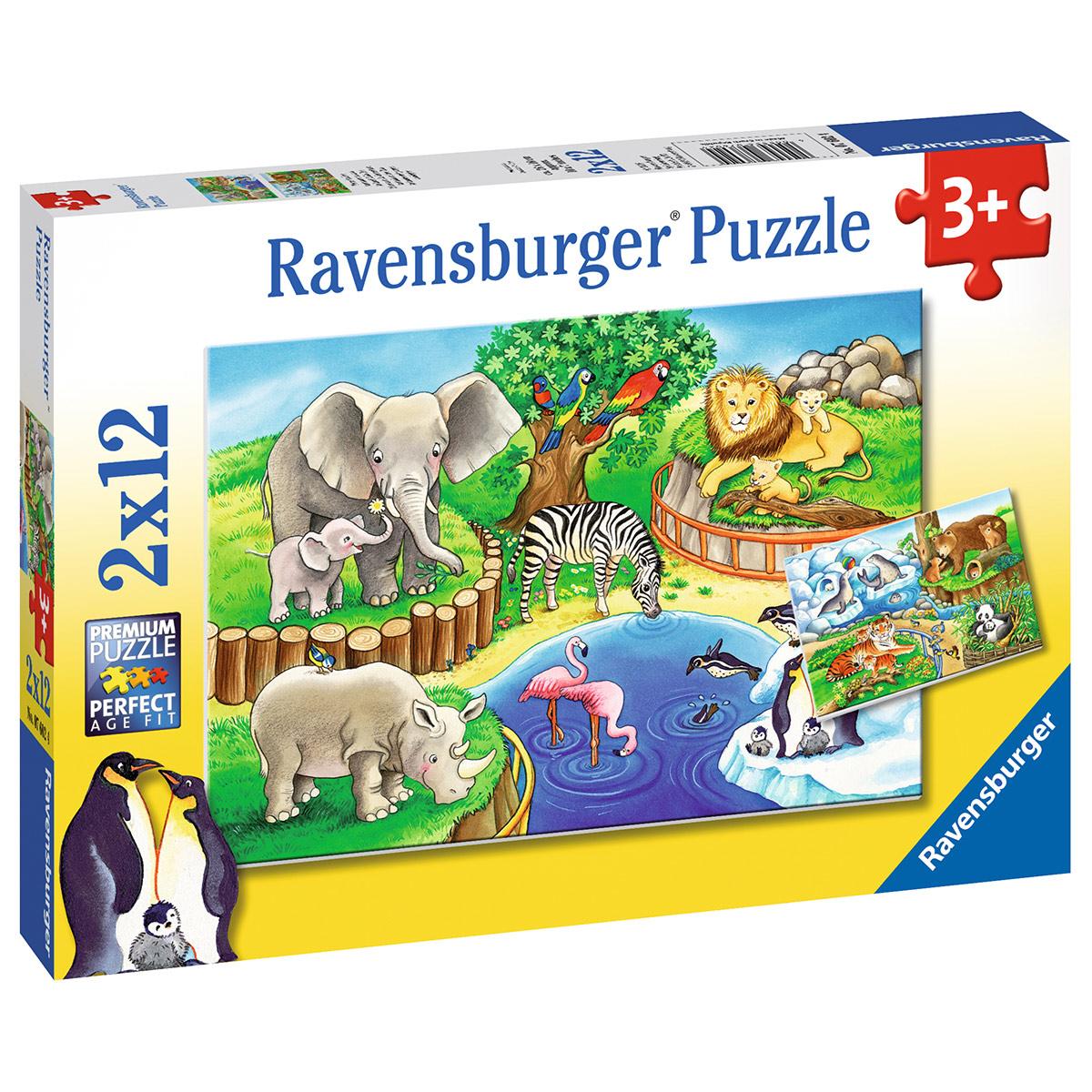 Puzzles 12 Pièces Ravensburger - Les animaux du zoo - La Grande Récré