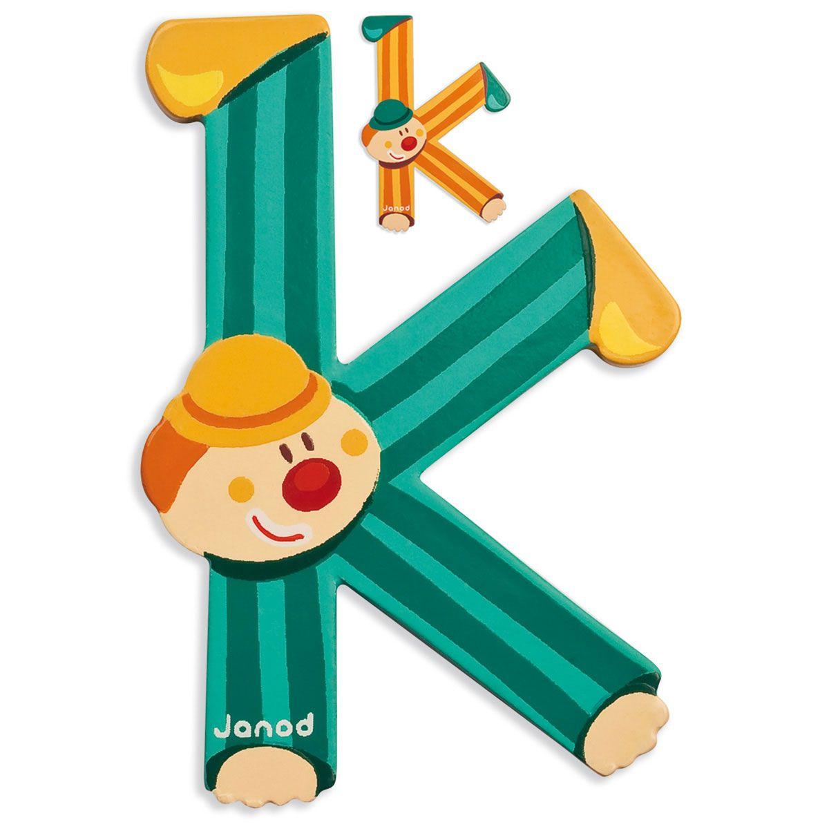 Lettre Clown K en bois - La Grande Récré