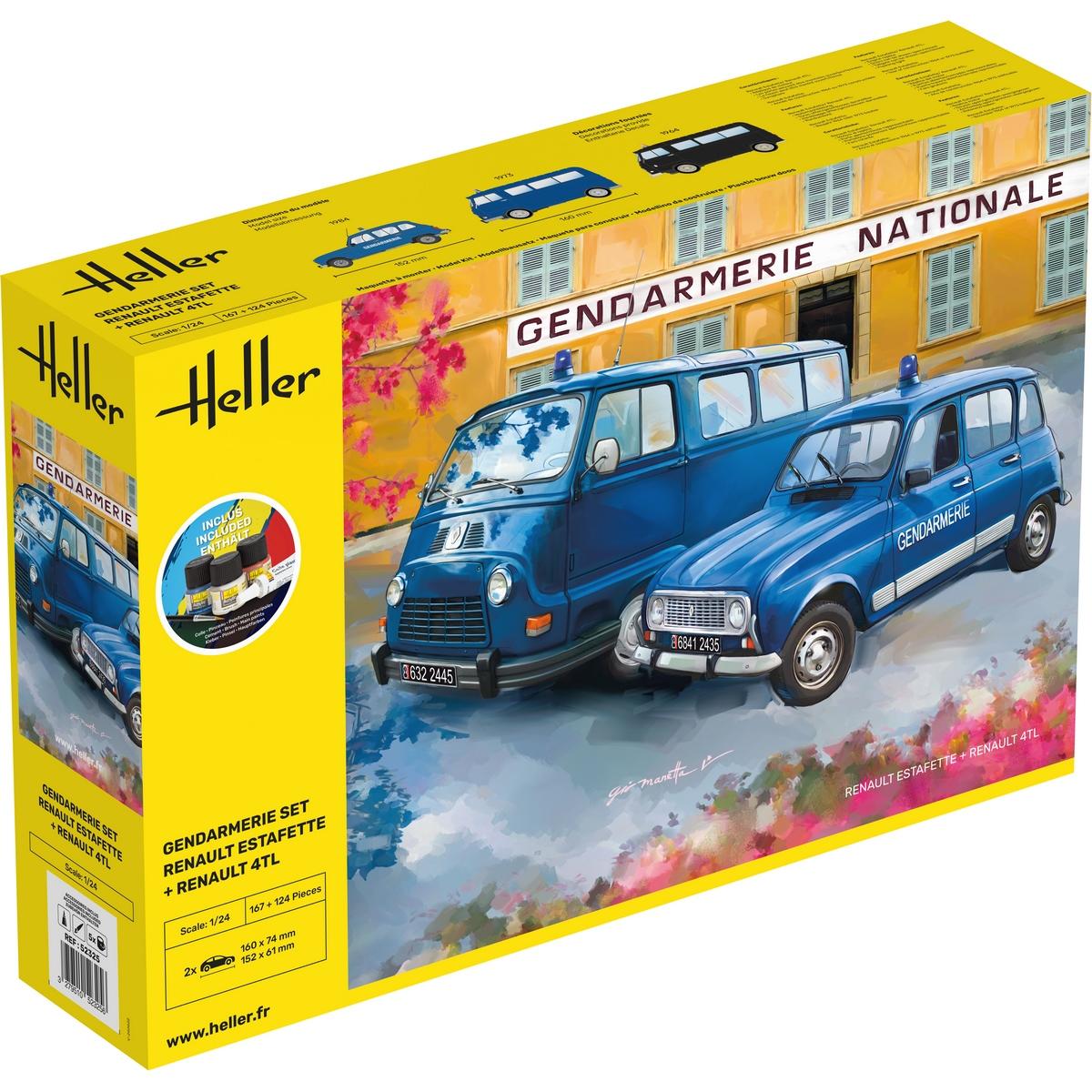 Starter kit Gendarmerie Set Renault Estafette et Renault 4TL 1:24 - La ...