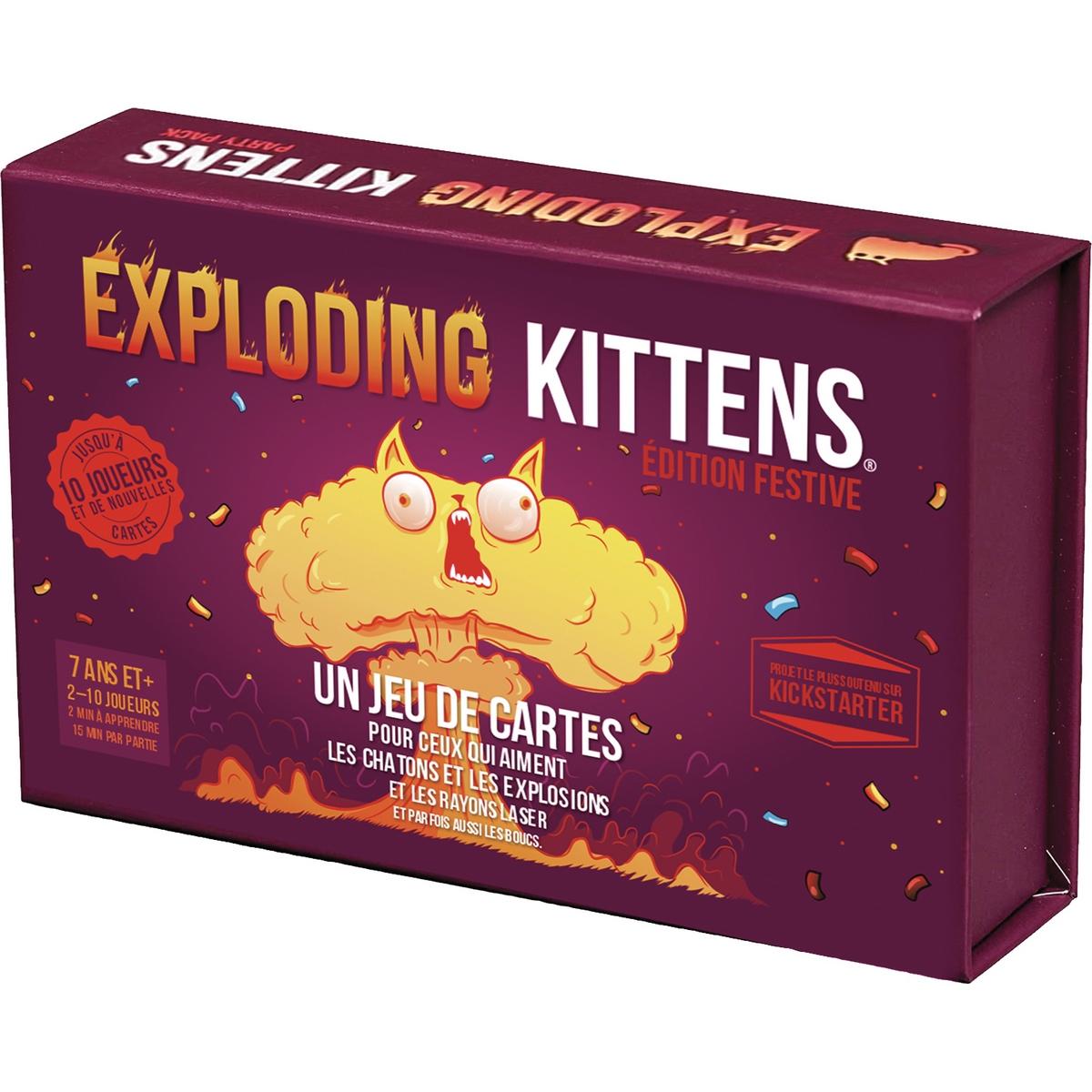 Exploding Kittens - Edition Festive, Jeu De Cartes Stratégique Pour 2 ...