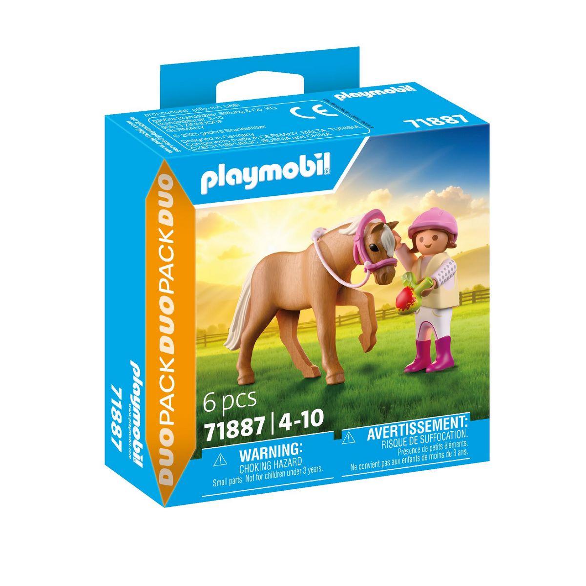 Duo Pack Fillette avec son poney - Playmobil 71887 - La Grande Récré