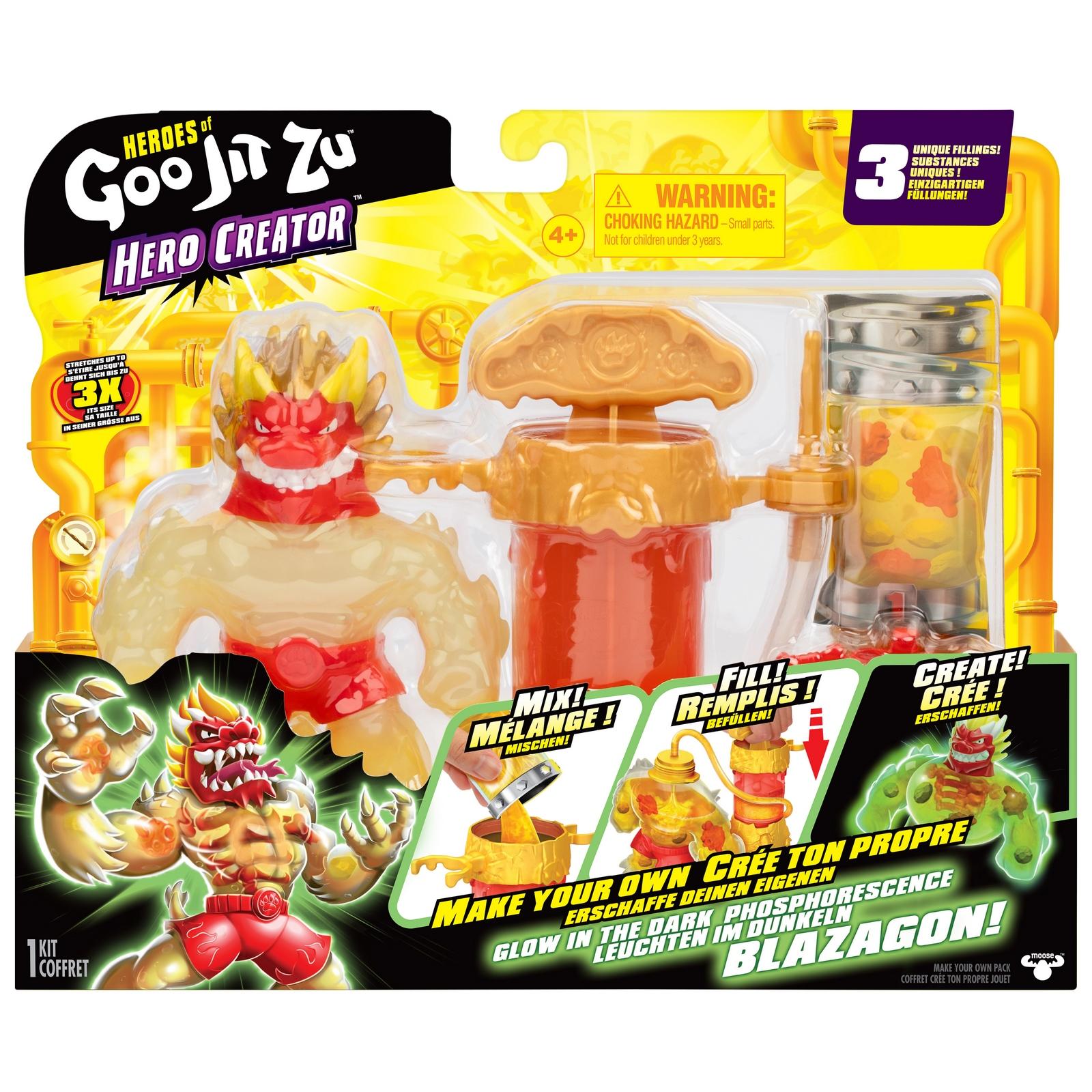 Figurine Goo Jit Zu Hero Creator Blaza phosphorescent - La Grande Récré