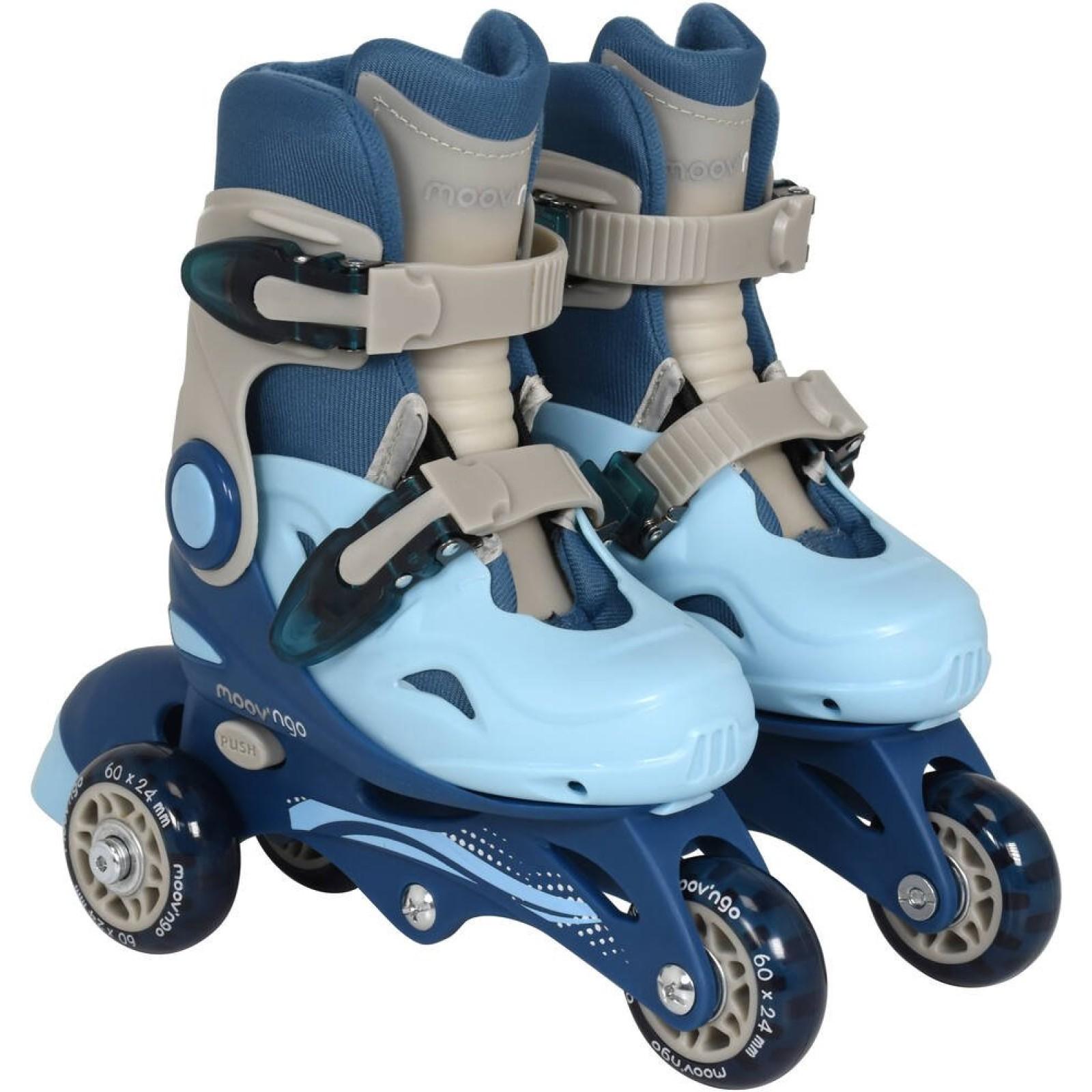 Rollers évolutifs 3 roues bleu taille 27-30 - La Grande Récré